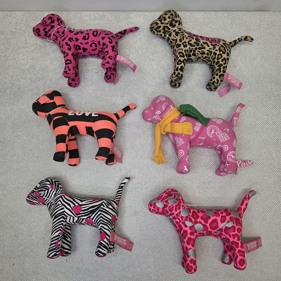 PINK Victoria's Secret | Toys | Vs Pink Mini Dog Plush Collectible Set ...